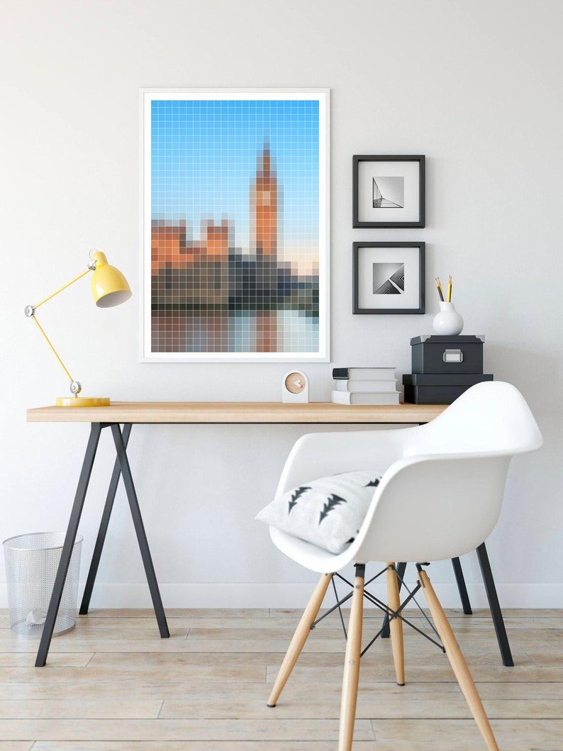 London Big Ben Pixel Art Printable Wall Art Pixelated - Etsy