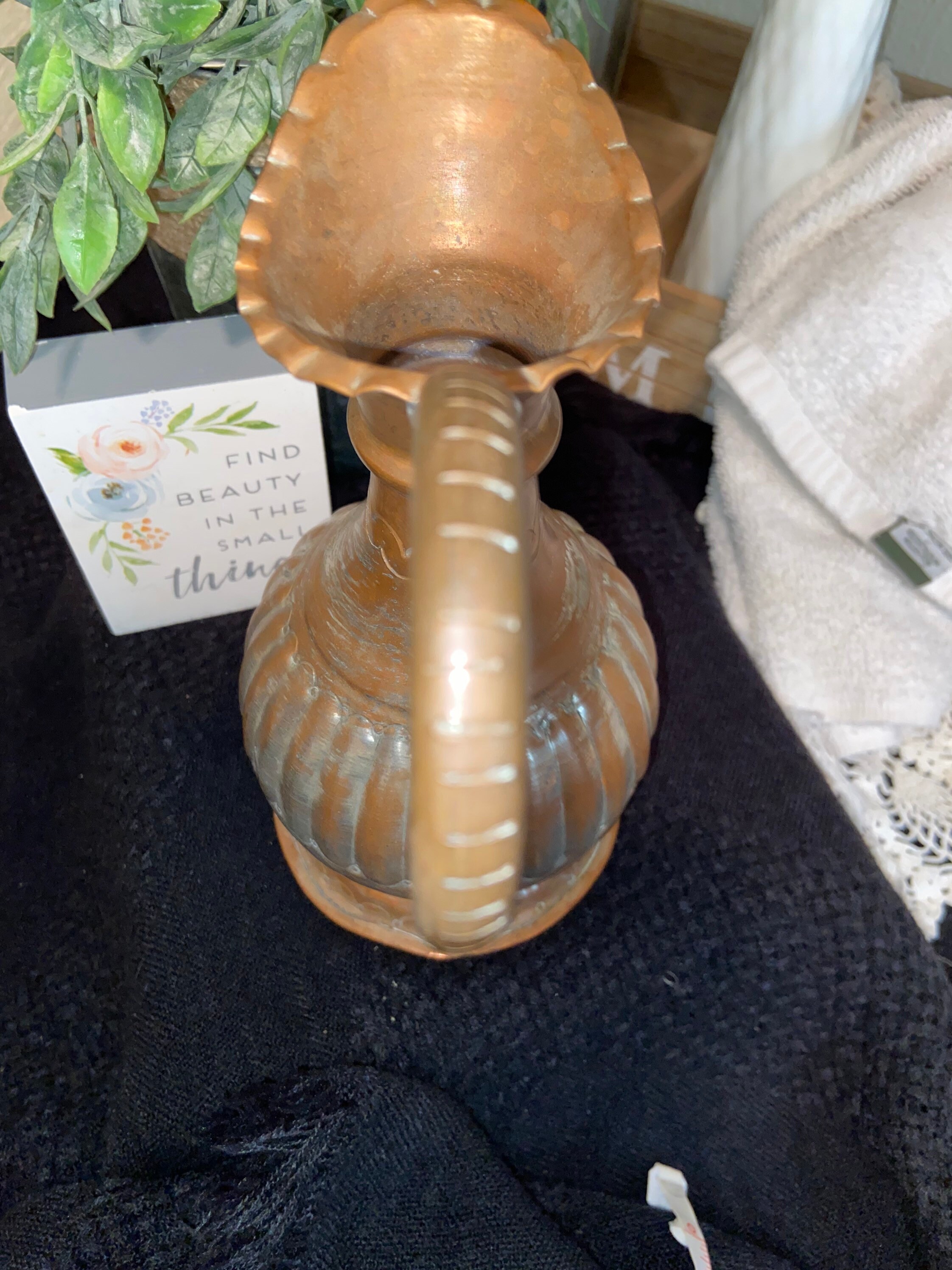 Rare Vintage Egyptian Copper Water Pitcher - Etsy
