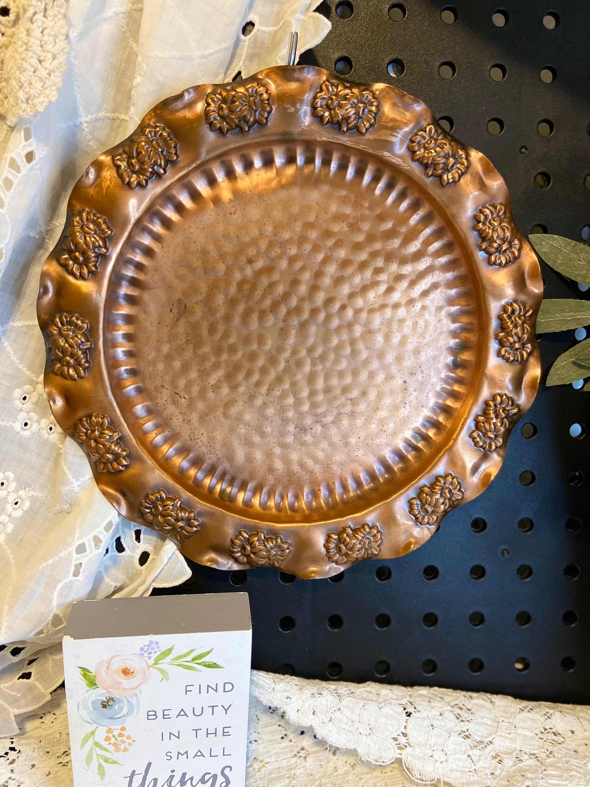 Vintage Gregorian Hand Hammered Copper Plate - Etsy