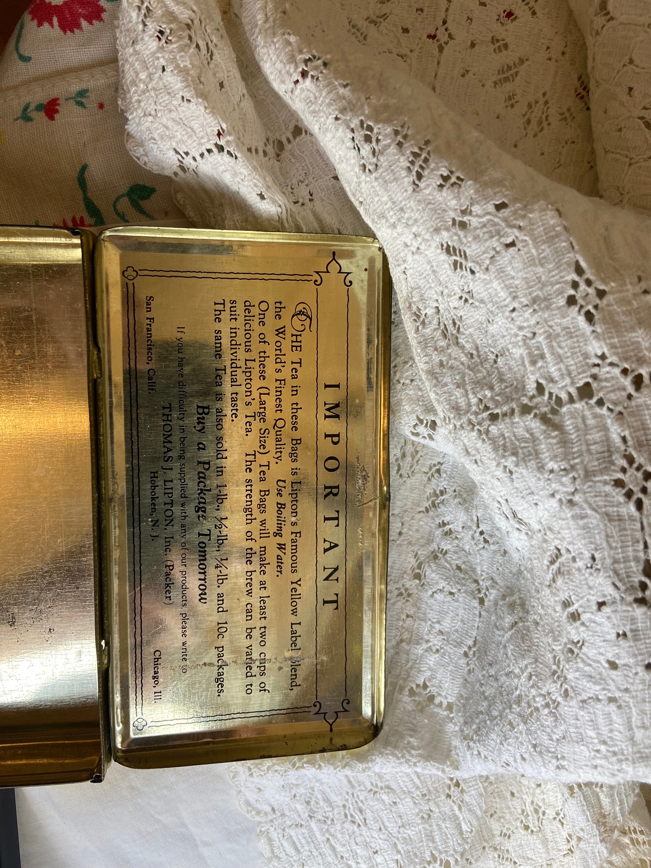 Vintage Lipton Tea Box - Etsy