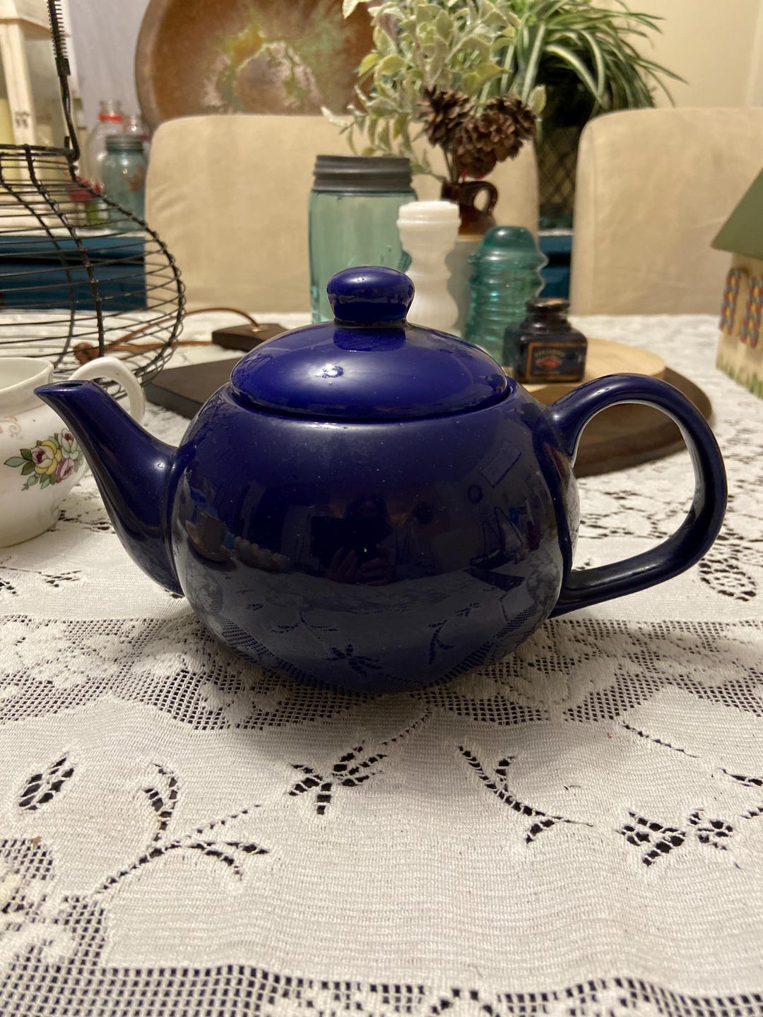 Vintage Designpac Cobalt Blue Teapot - Etsy
