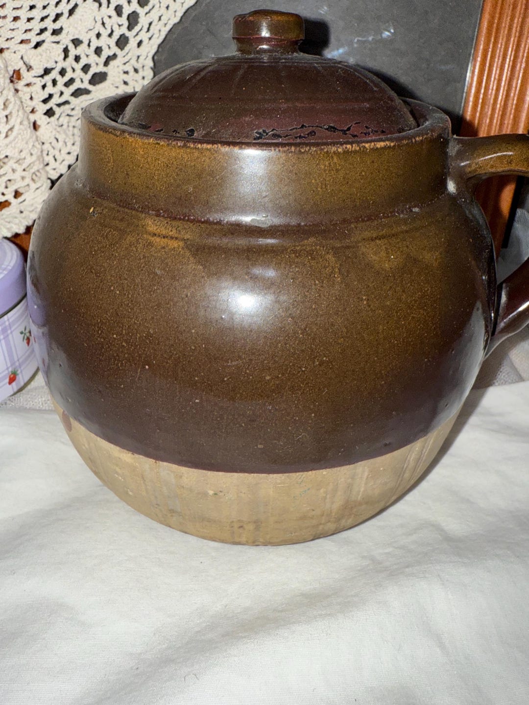 Antique Progressive Pottery Pure Flint Medium Bean Pot - Etsy