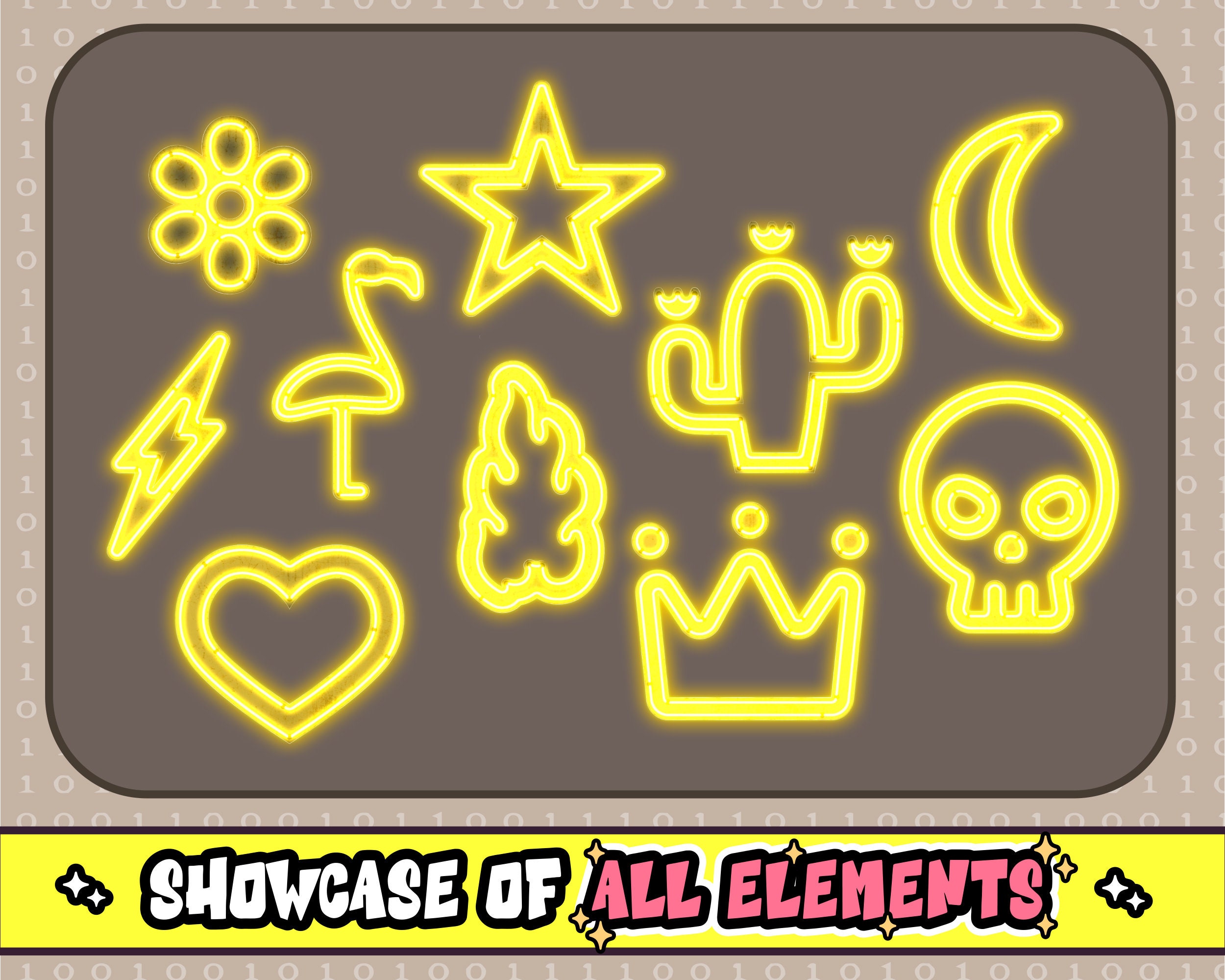 Realistic Yellow Neon Sign Clipartsymbolstrendy Png Clipart - Etsy