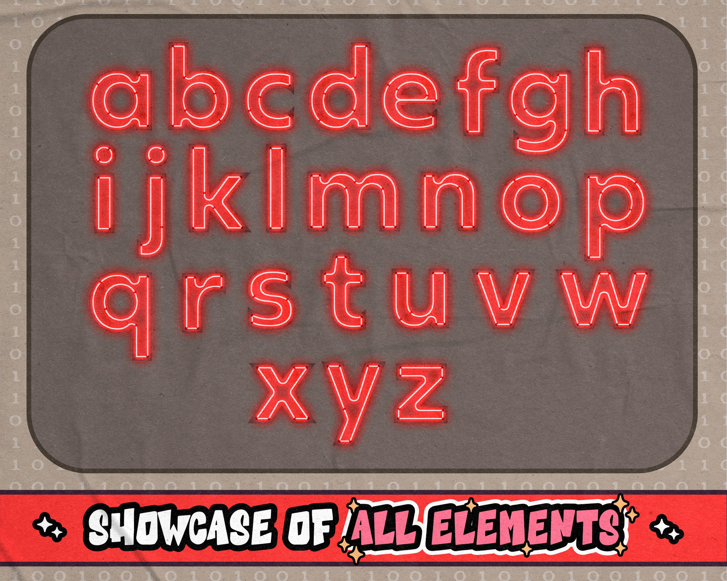 Red Neon Alphabet Clipart⎥numbers and Punctuations⎥trendy Png Clipart ...