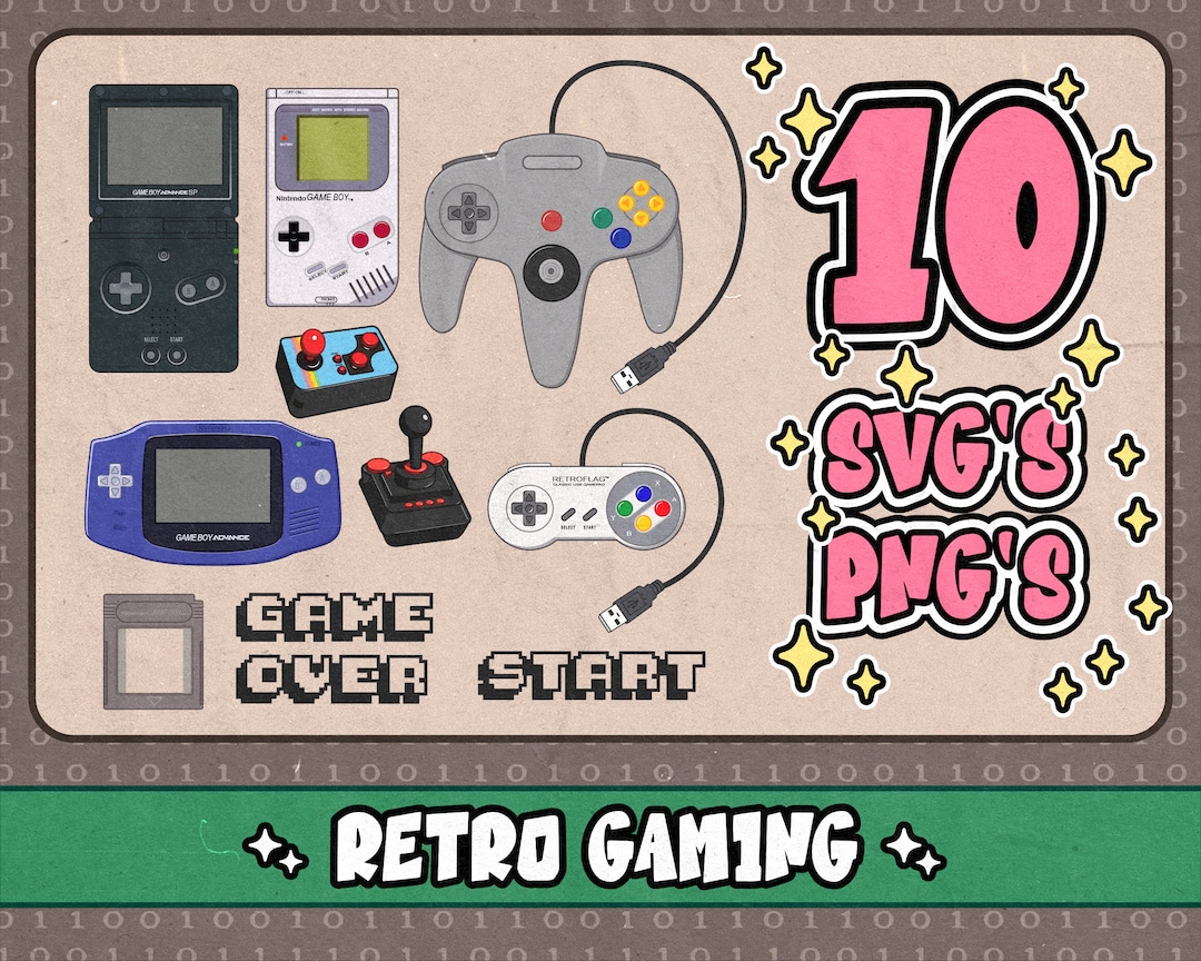 Retro Gaming Console Svggame Boy Svggaming Clipartsvg for Cricut and ...