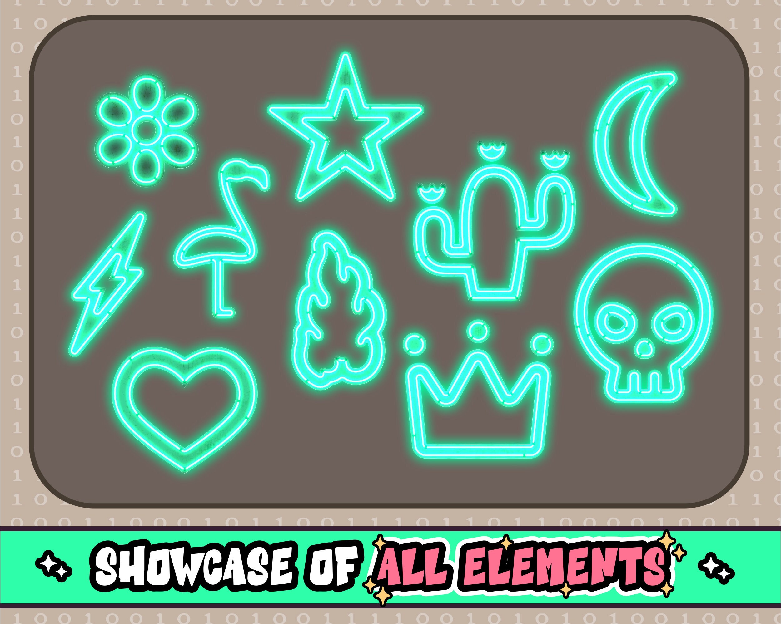 Realistic Cyan Neon Sign Clipartsymbolstrendy Png Clipart - Etsy