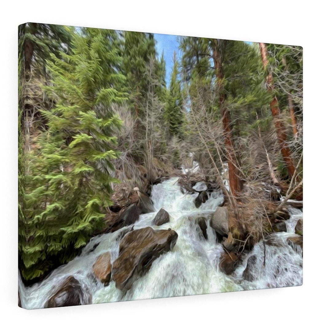 River Painting, Landscape Art, Canvas Wall Art - Etsy