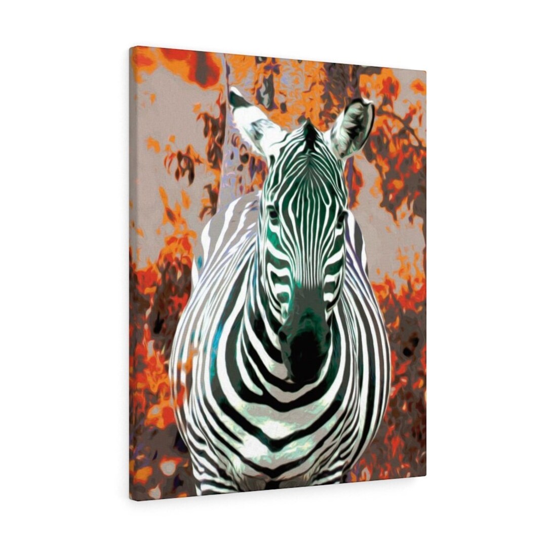 Zebra Canvas Painting, Zebra Wall Art - Etsy
