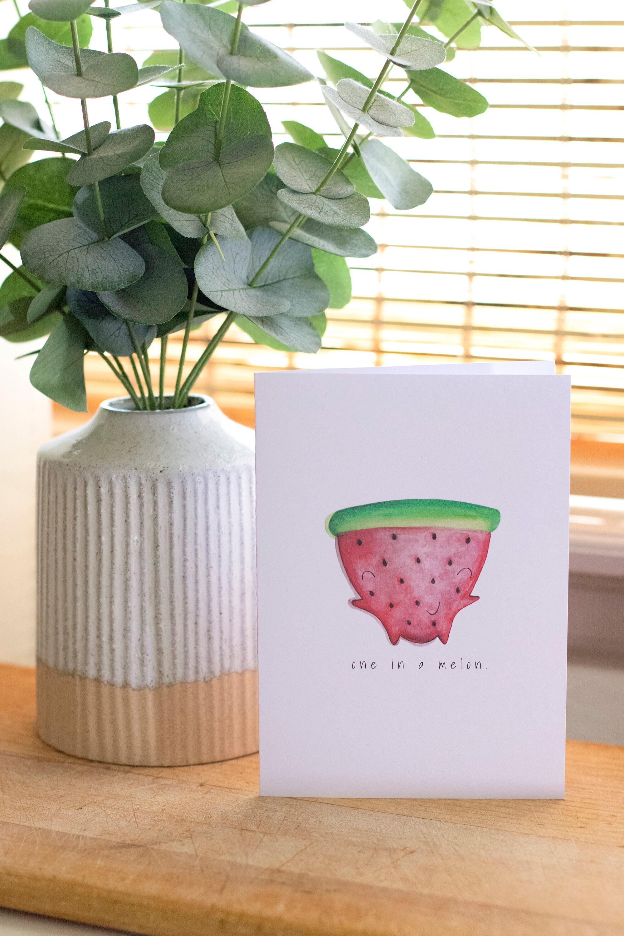 Printable Father's Day Card Foldable Watermelon One in a Melon ...