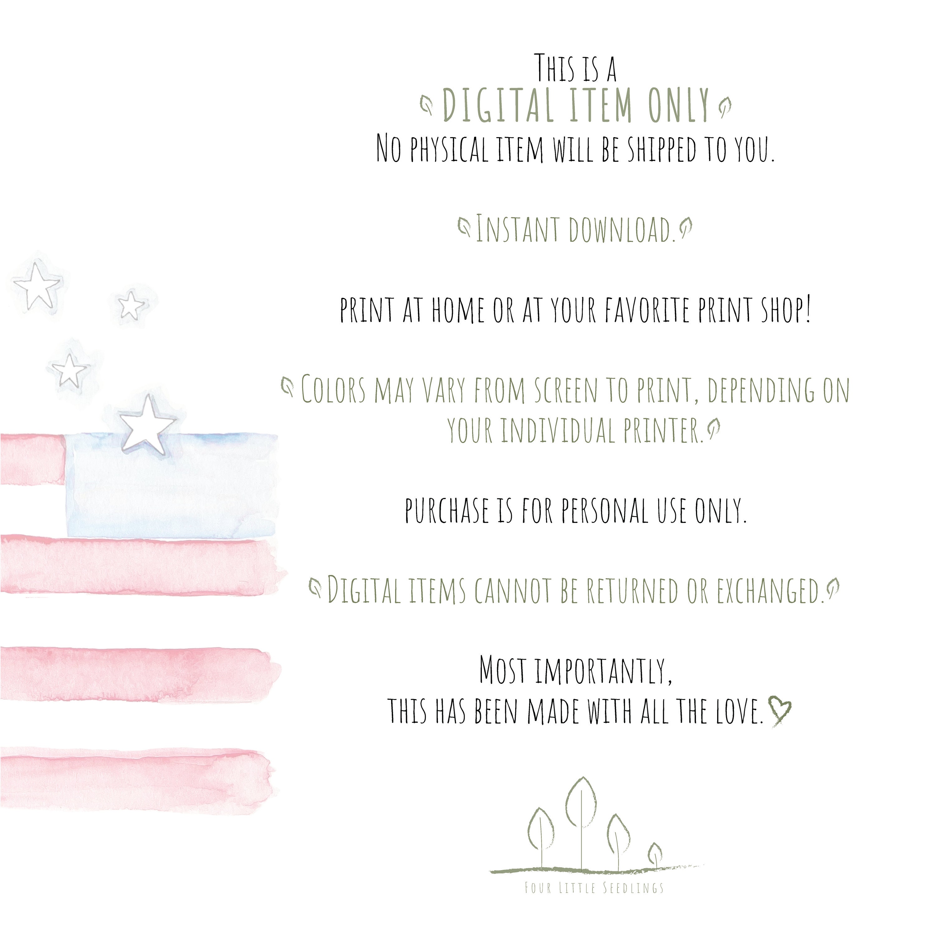 Printable Memorial Day, Fourth of July Card Foldable American Flag ...