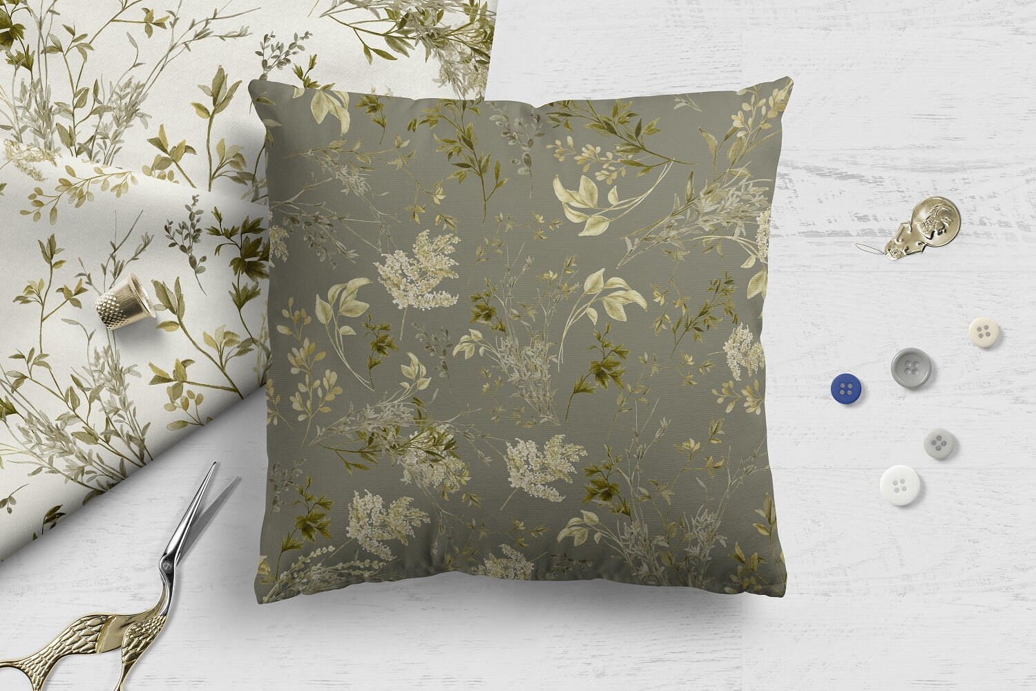 Greenery Patterns Digital Paper Watercolor Clipart Greenery Seamless ...