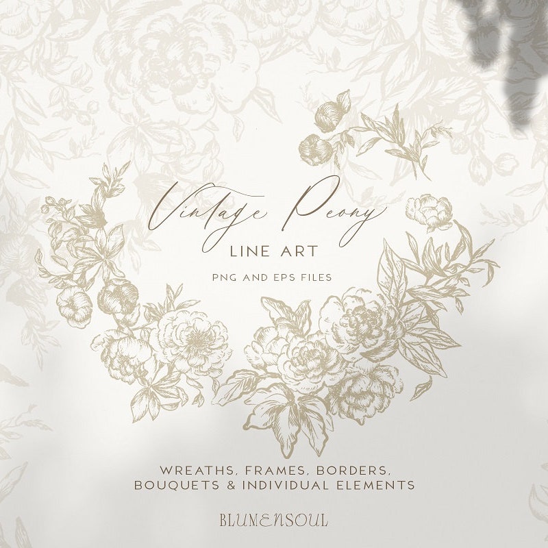 Vintage Floral Vector Art - Etsy