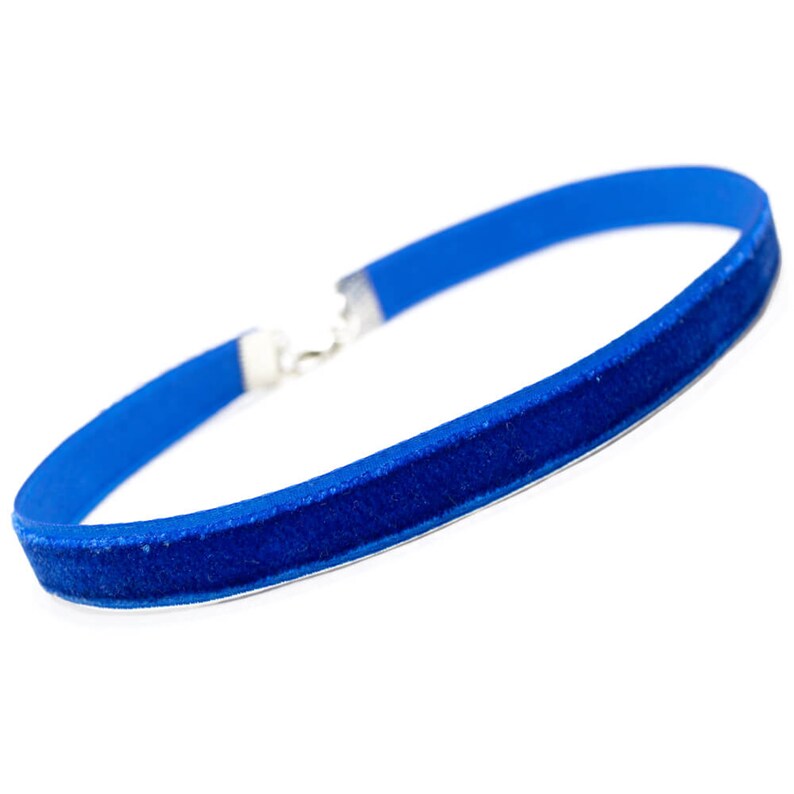 Blue Velvet Choker Necklace Velvet Choker Blue Choker - Etsy