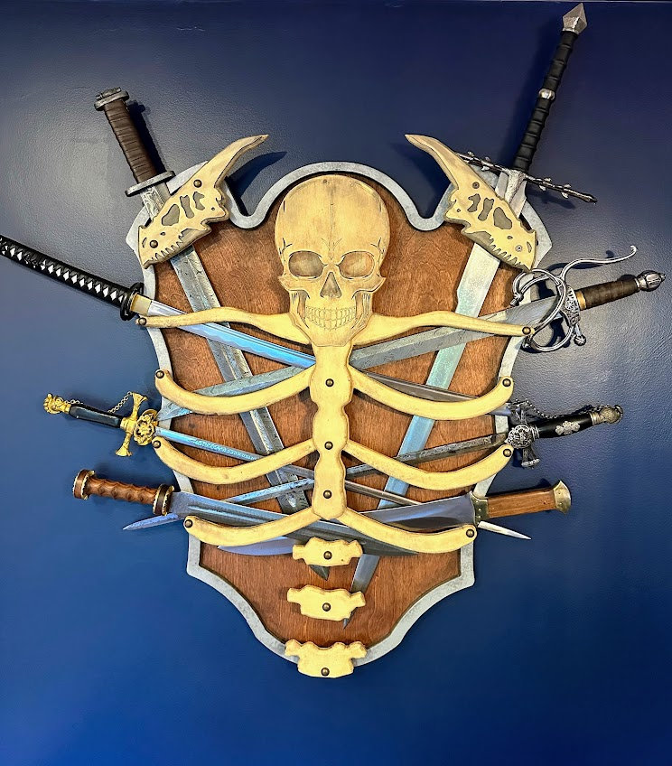 Sword Display Skeleton Shield Holds 10 Swords DIGITAL FILES and ...
