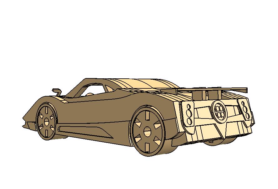 Pagani Zonda DIY Wood Model Plans Plus Dxf and SVG Files Laser Cut Cnc ...