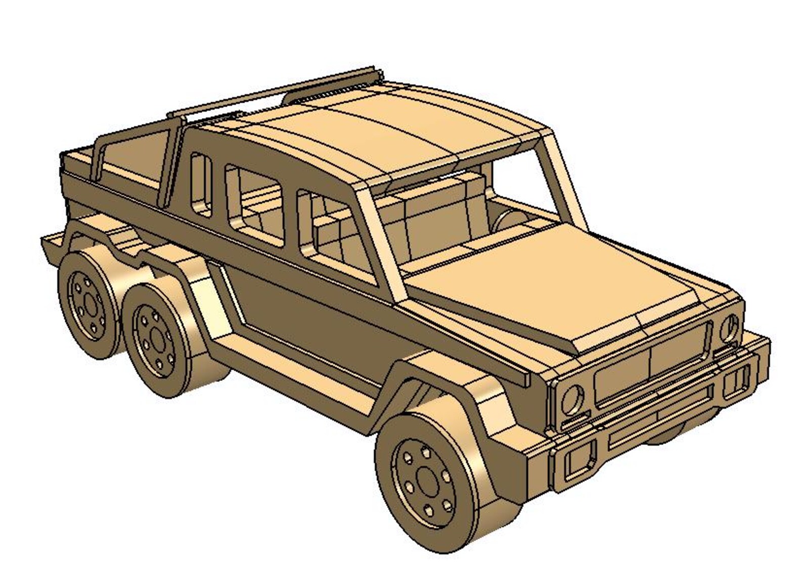 Mercedes AMG G 63 6x6 Model DIY Wood Plans Plus Dxf and SVG Files Laser ...