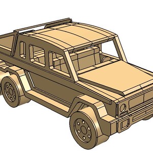 Mercedes AMG G 63 6x6 Model DIY Wood Plans Plus Dxf and SVG Files Laser ...