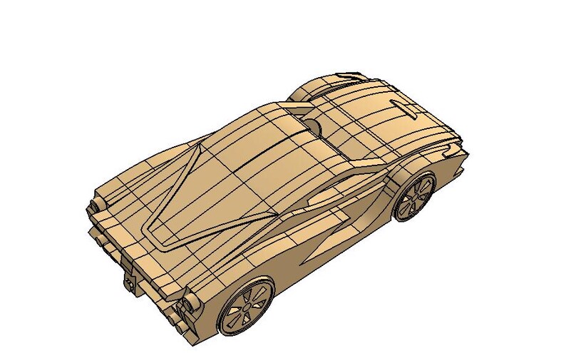Ferrari Laferrari DIY Wood Model Plans Patterns Plus Dxf and SVG Files ...