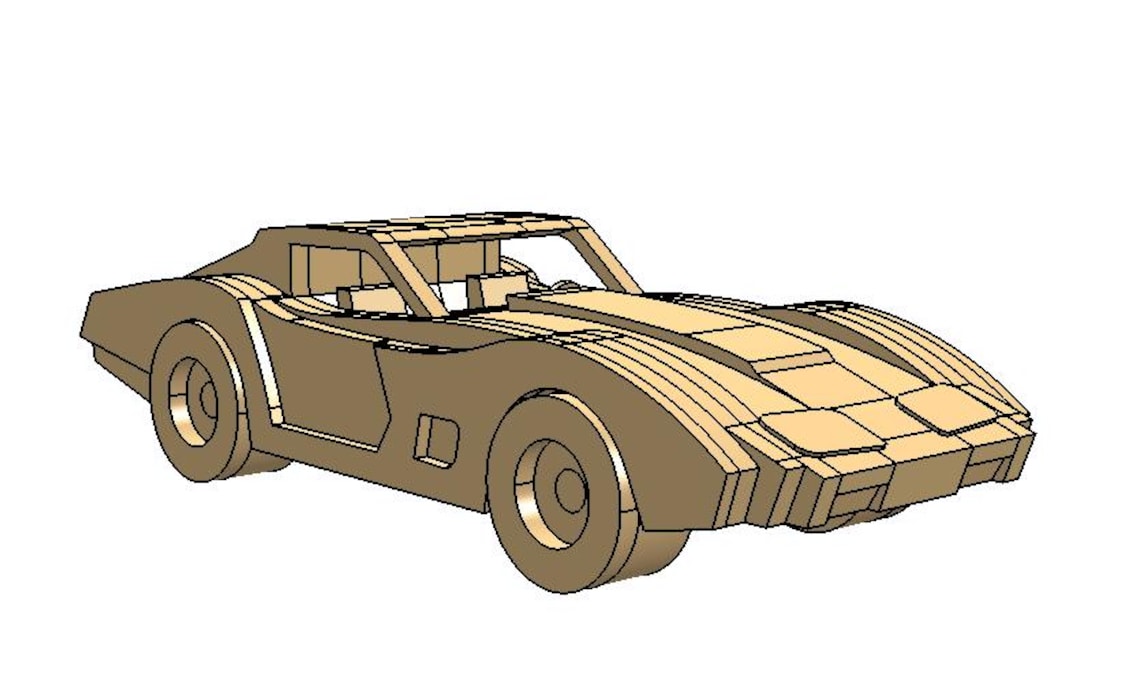 Chevrolet Corvette Stingray DIY Wood Plans Patterns Plus DXF and SVG ...