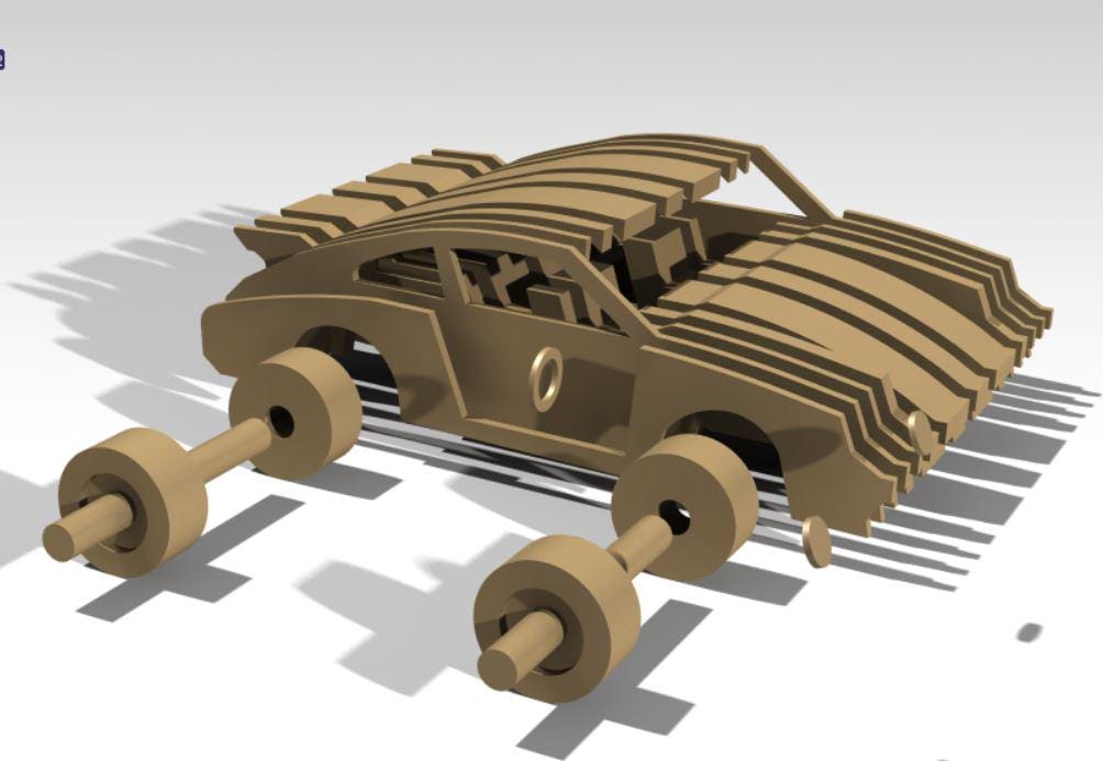 Sports Car DIY Wood Plans Plus DXF and SVG Files Laser Cut Cnc - Etsy