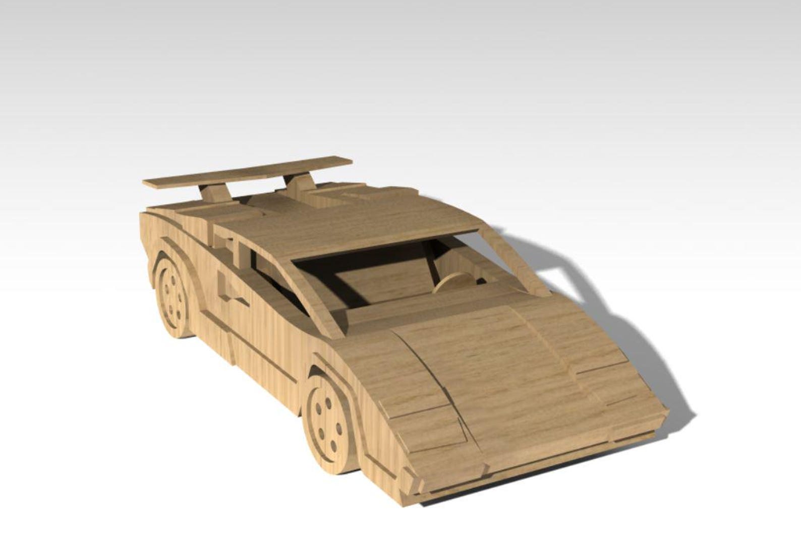 Lamborghini Countach DIY Wood Plans Patterns Plus DXF and SVG Files ...
