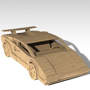 Lamborghini Countach DIY Wood Plans Patterns Plus DXF and SVG Files ...