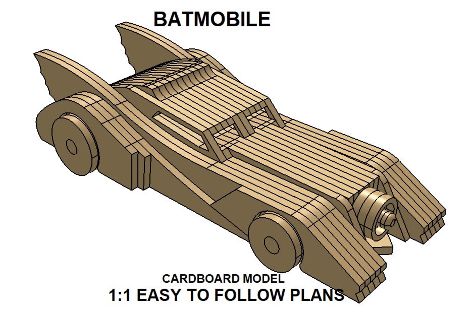BATMOBILE Easy to Follow Cardboard Plans - Etsy UK