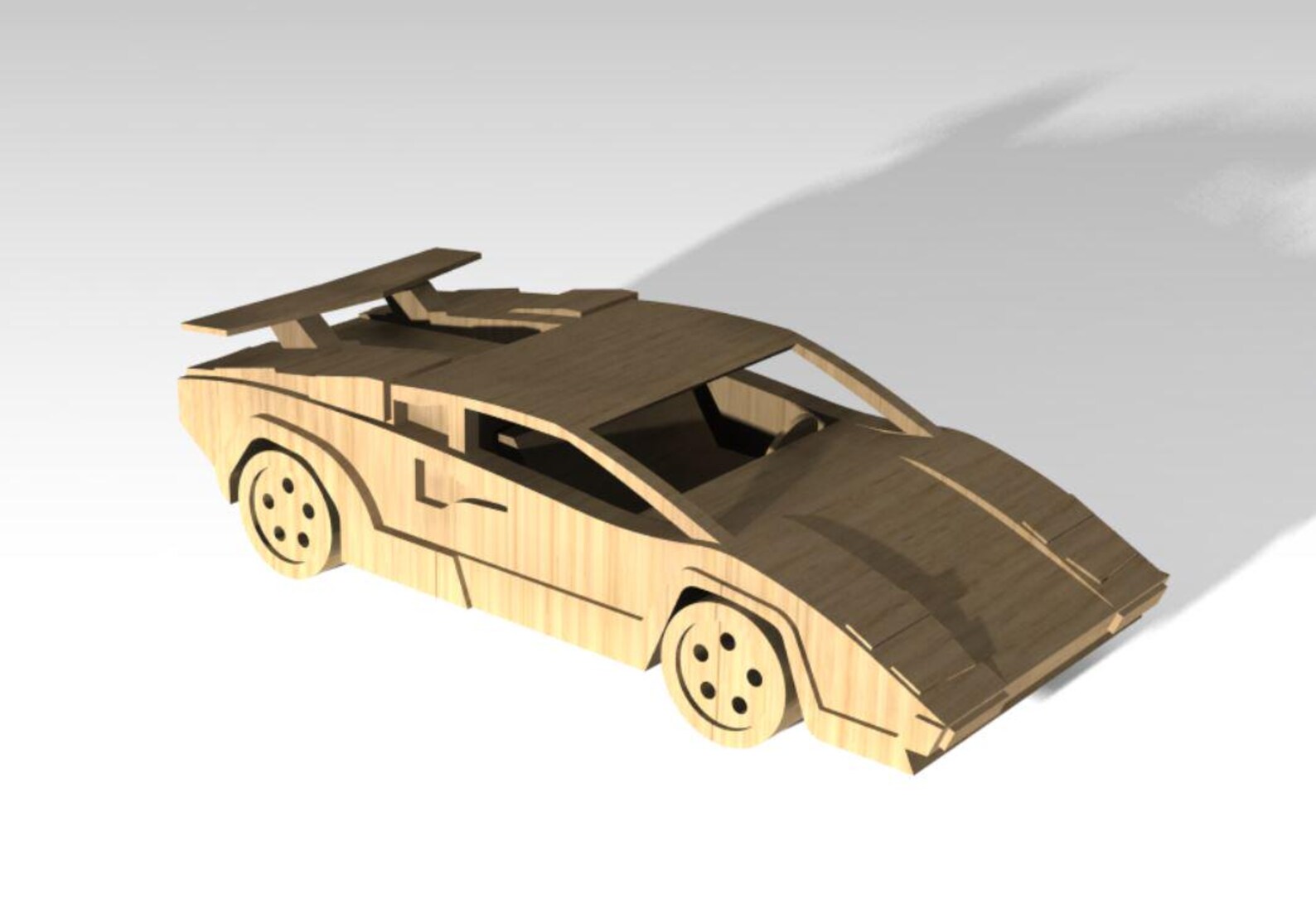 Lamborghini Countach DIY Wood Plans Patterns Plus DXF and SVG Files ...