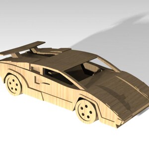 Lamborghini Countach DIY Wood Plans Patterns Plus DXF and SVG Files ...