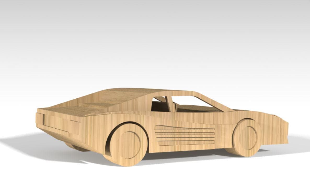 Ferrari Testarossa DIY Wood Plans Plus DXF and SVG Files Laser Cut Cnc ...