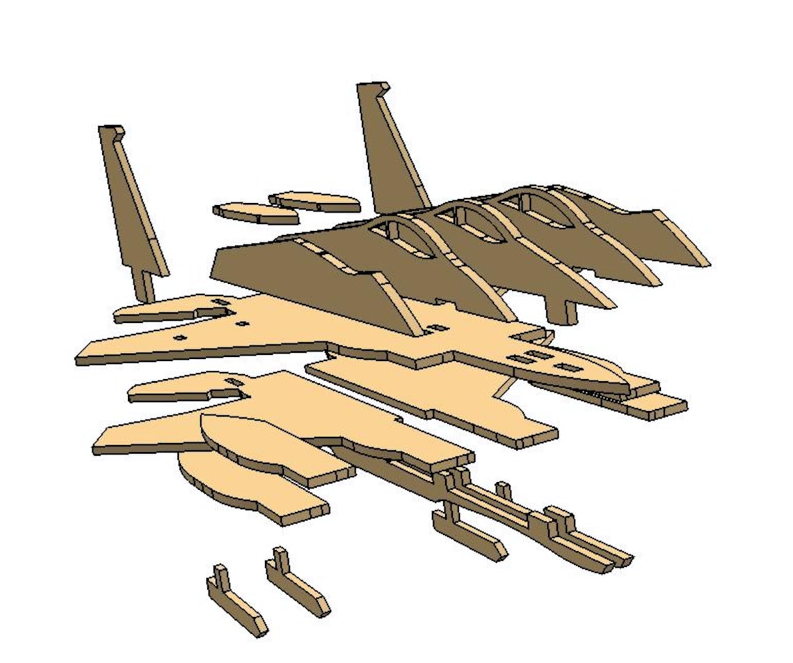 Jet Fighter Cardboard Plans DIY Model Print and Build It Yourself - Etsy