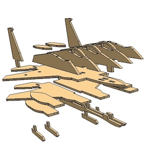 Jet Fighter Cardboard Plans DIY Model Print and Build It Yourself - Etsy