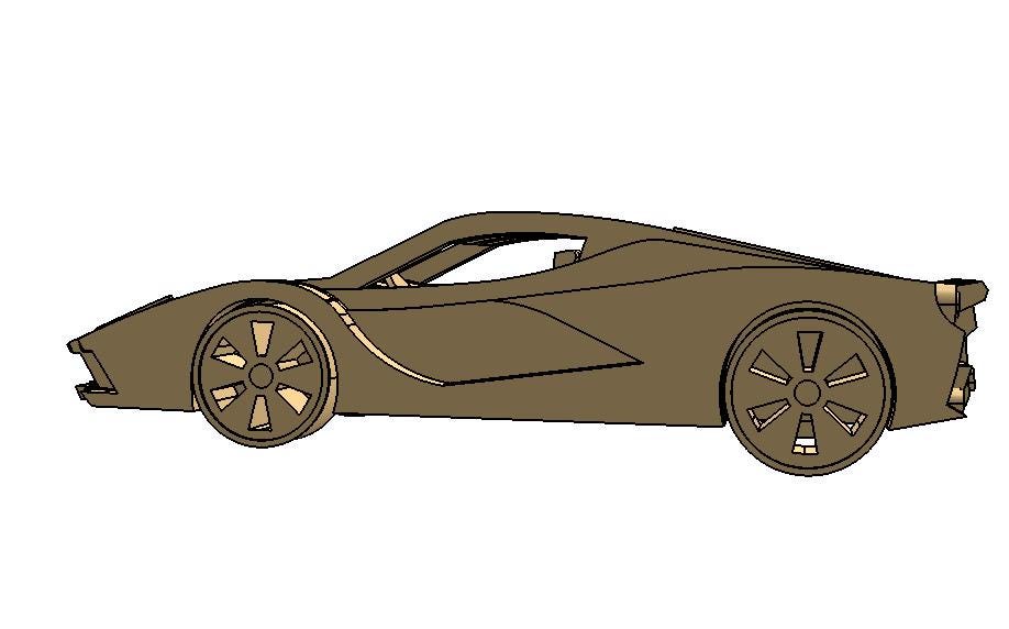 Ferrari Laferrari DIY Wood Model Plans Patterns Plus Dxf and SVG Files ...