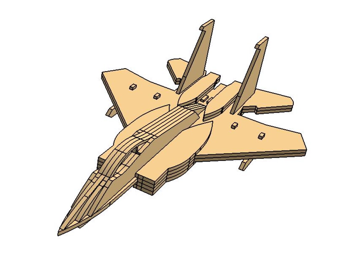 Jet Fighter Cardboard Plans DIY Model Print and Build It Yourself - Etsy
