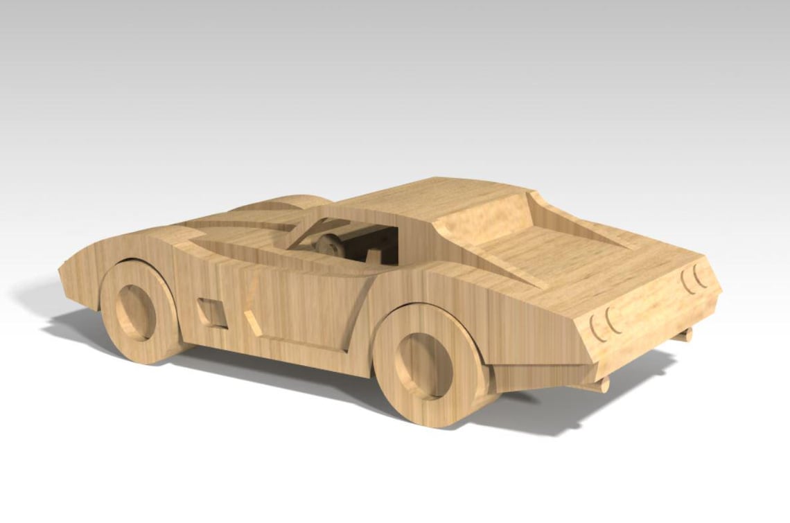 Chevrolet Corvette Stingray DIY Wood Plans Patterns Plus DXF and SVG ...
