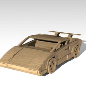Lamborghini Countach DIY Wood Plans Patterns Plus DXF and SVG Files ...