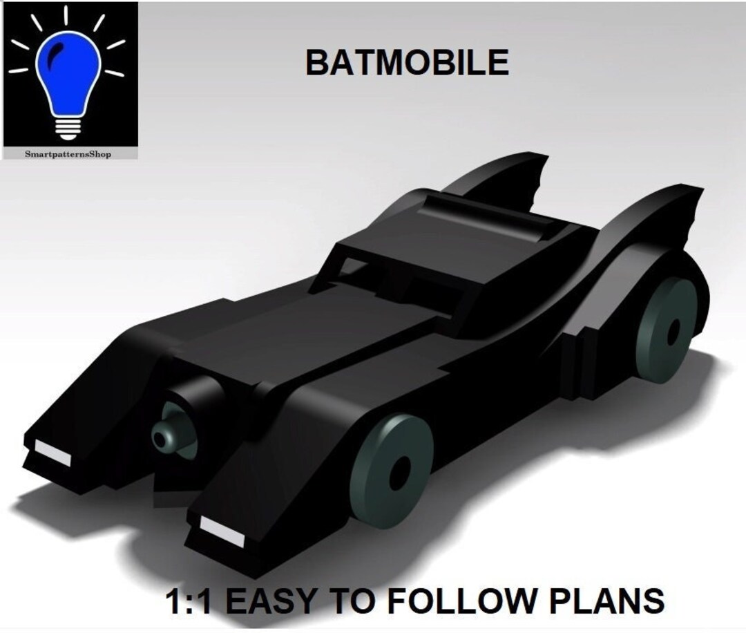 BATMOBILE Easy to Follow Wood Plans Plus DXF and SVG Files - Etsy