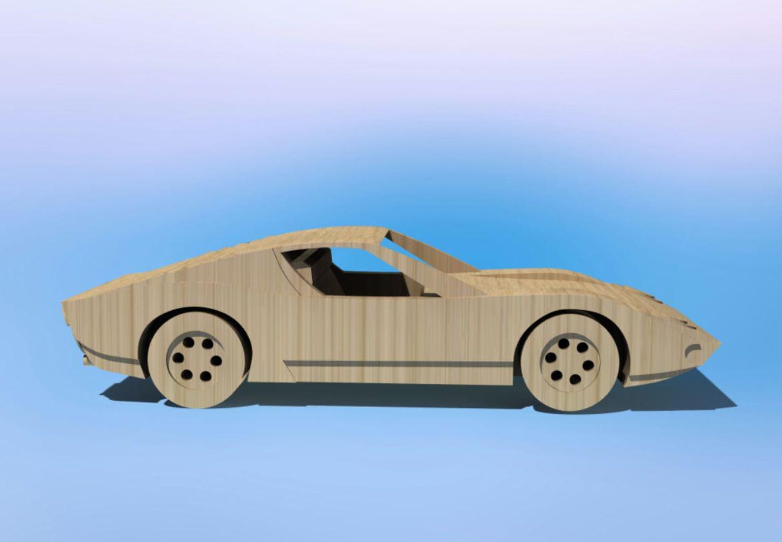 Lamborghini Miura Model DIY Wood Plans Plus DXF and SVG Files Laser Cut ...