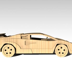 Lamborghini Countach DIY Wood Plans Patterns Plus DXF and SVG Files ...