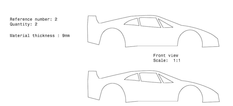 Simple Ferrari F40 Wood Plans - Etsy