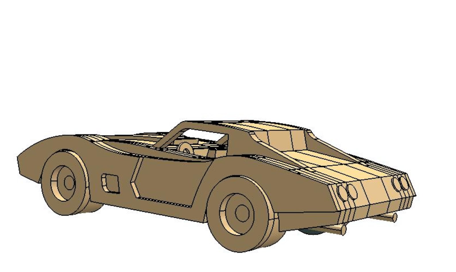 Chevrolet Corvette Stingray DIY Wood Plans Patterns Plus DXF and SVG ...