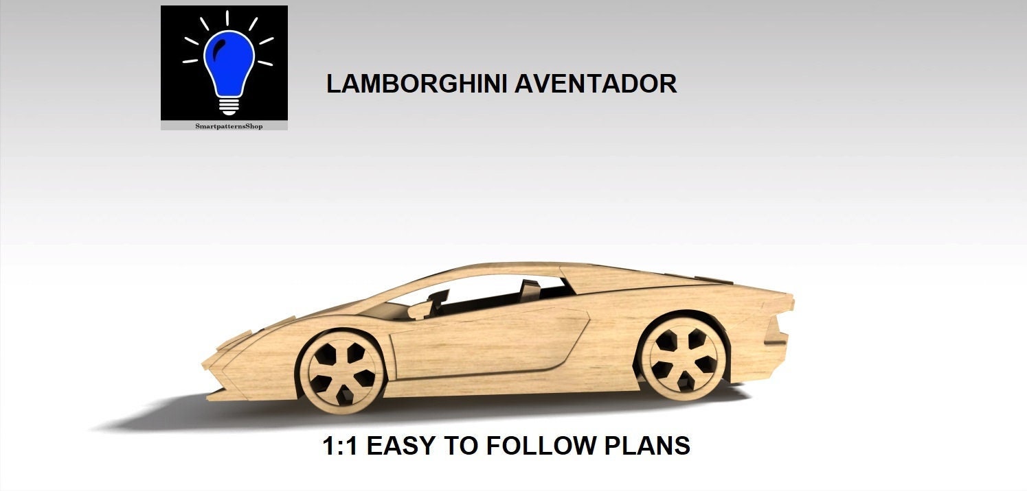 Lamborghini Aventador Wood Plans Plus DXF and SVG Files - Etsy