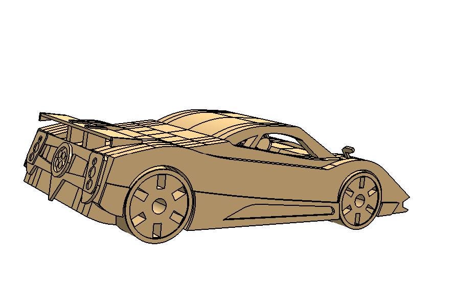 Pagani Zonda DIY Wood Model Plans Plus Dxf and SVG Files Laser Cut Cnc ...