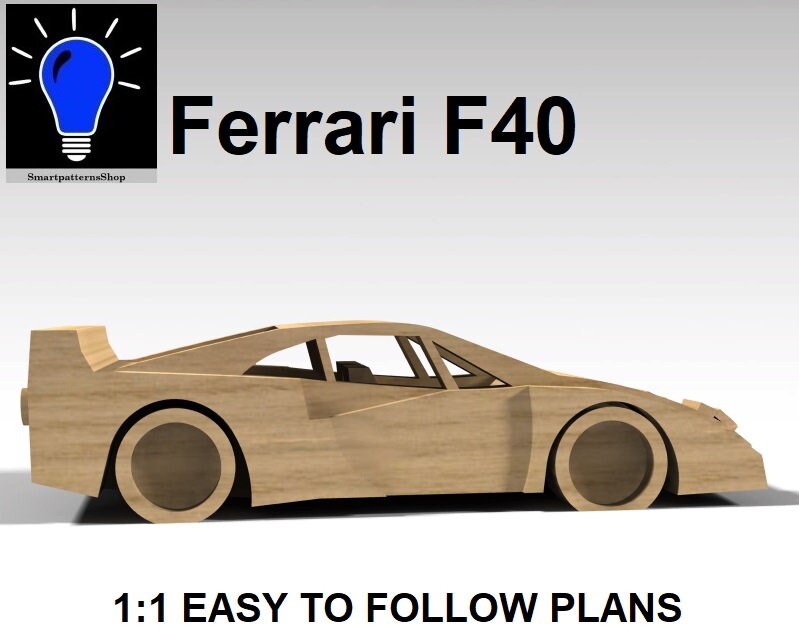 Simple Ferrari F40 Wood Plans - Etsy