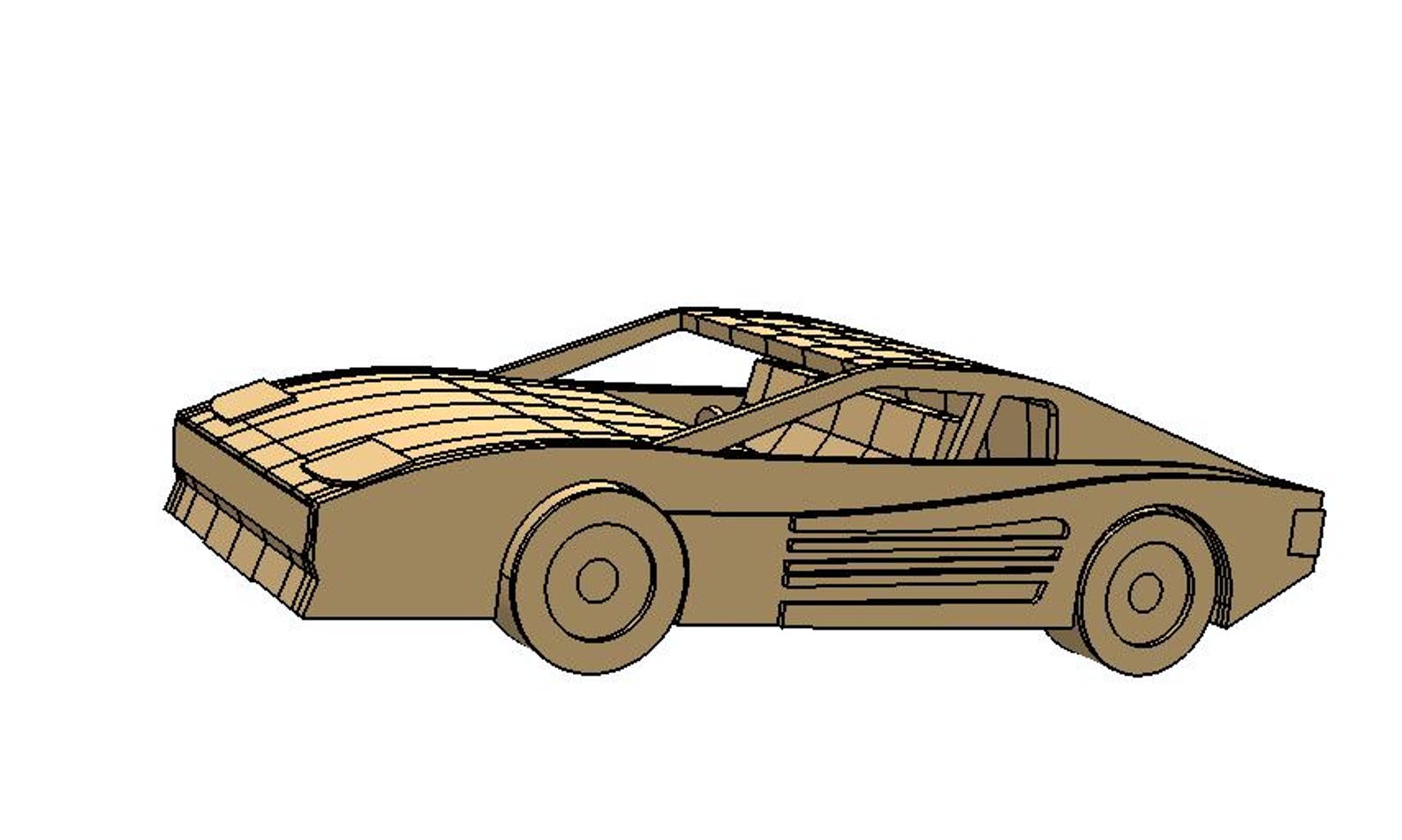 Ferrari Testarossa DIY Wood Plans Plus DXF and SVG Files Laser Cut Cnc ...