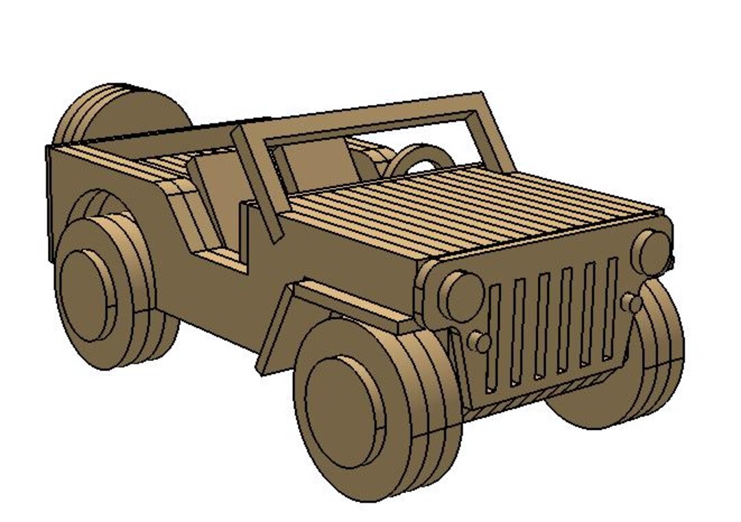 4X4 Car Easy to Follow Cardboard Plans Plus DXF and SVG Files - Etsy