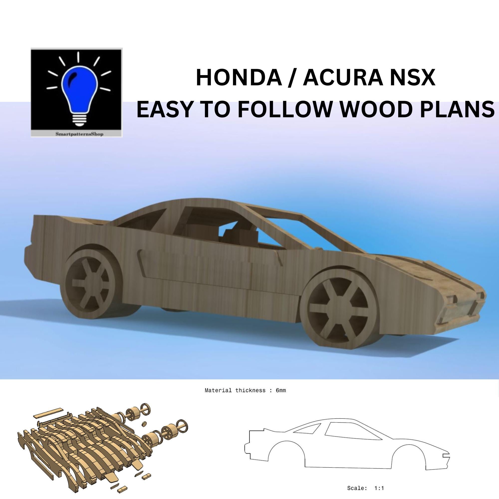 Acura Honda NSX DIY Wood Model Plans Plus Dxf and SVG Files Laser Cut ...