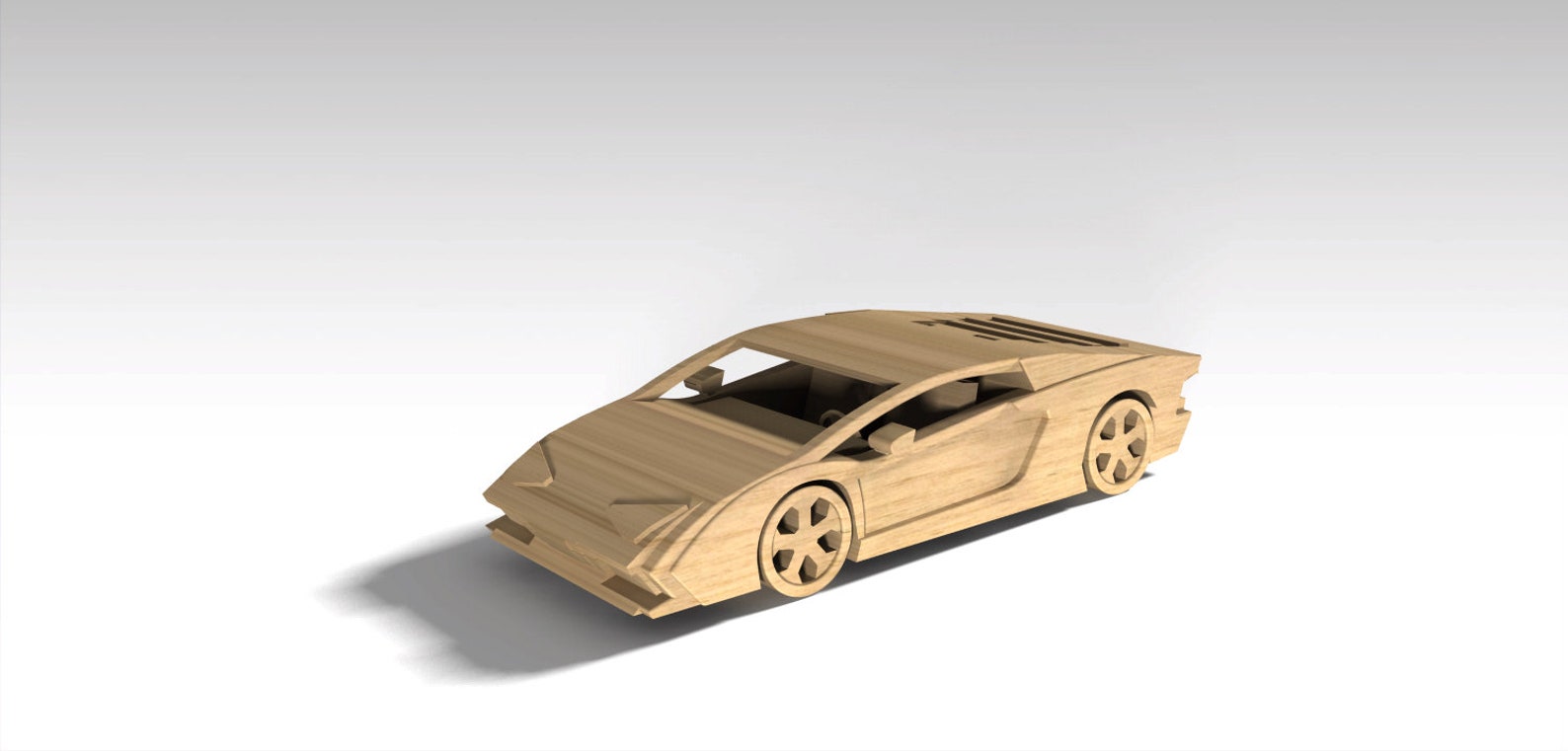 Lamborghini Aventador DIY Wood Plans Plus DXF and SVG Files Laser Cut ...