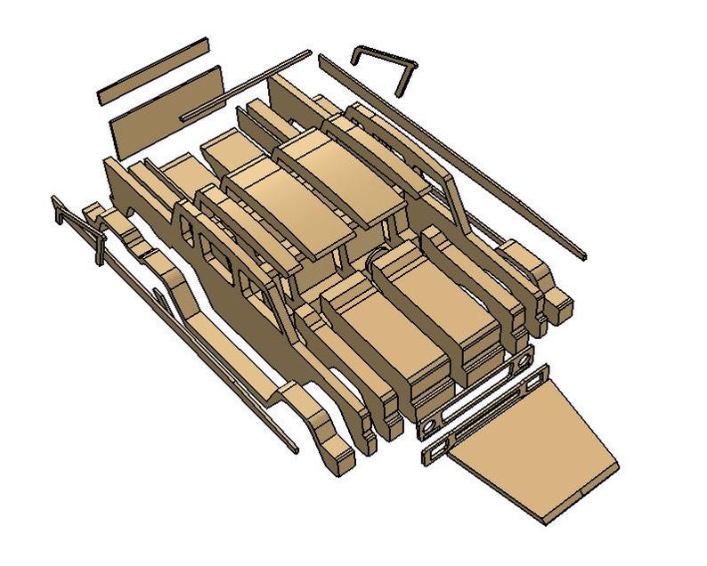 Mercedes AMG G 63 6x6 Model DIY Wood Plans Plus Dxf and SVG Files Laser ...