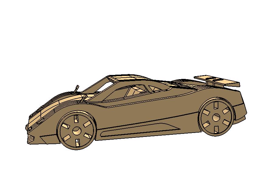 Pagani Zonda DIY Wood Model Plans Plus Dxf and SVG Files Laser Cut Cnc ...
